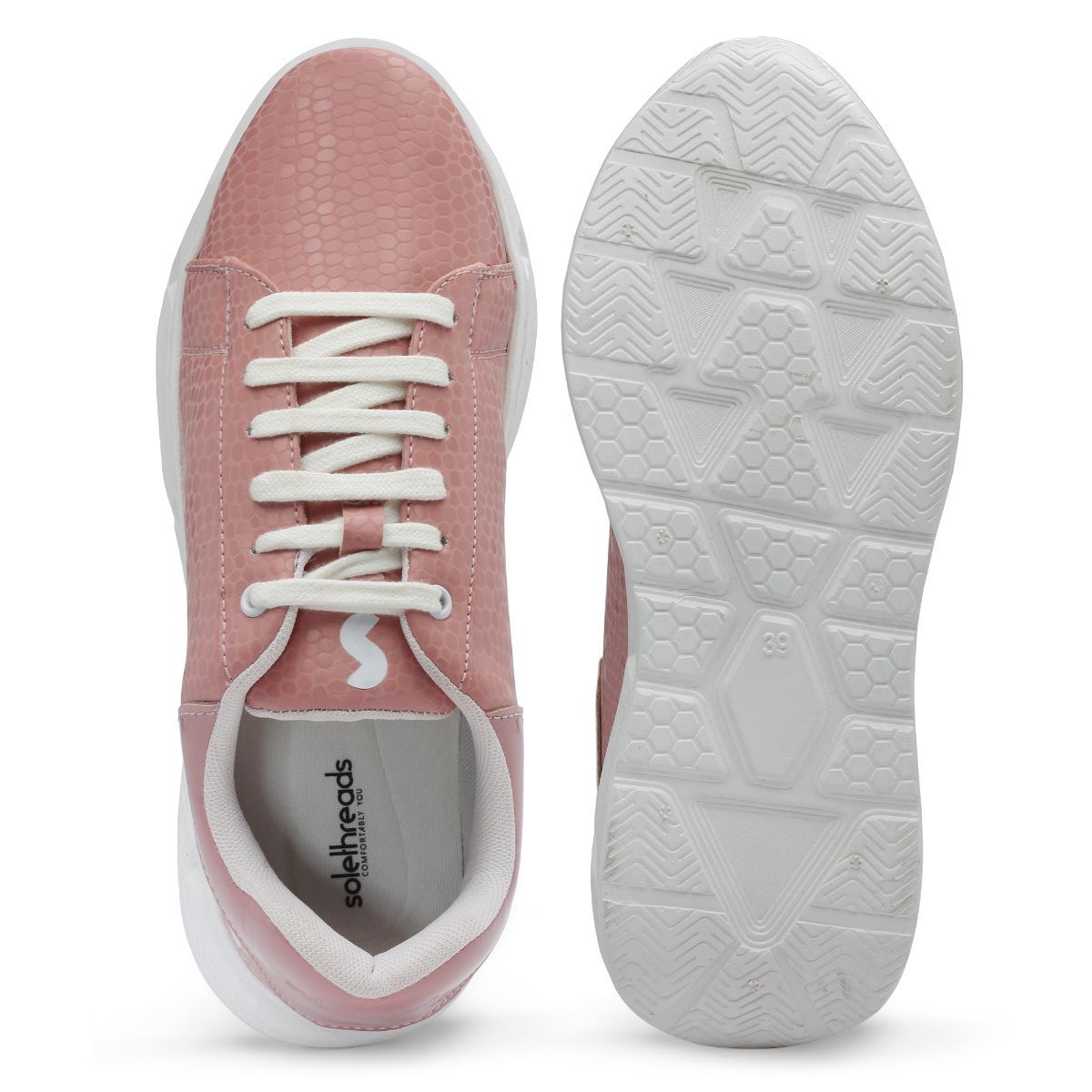 SOLETHREADS Gator Pink Textured Women Sneakers: Buy SOLETHREADS Gator ...