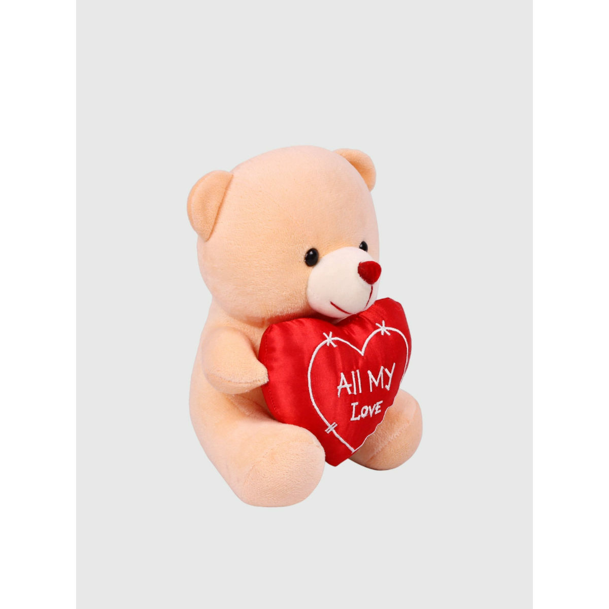 DukieKooky Kids Peach Teddy Bear with Heart Soft Toy: Buy DukieKooky ...