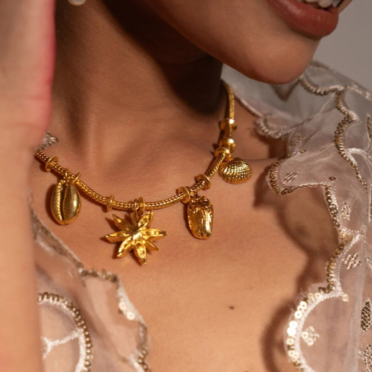 Buy Tangerine Gold Amulet Necklace Online