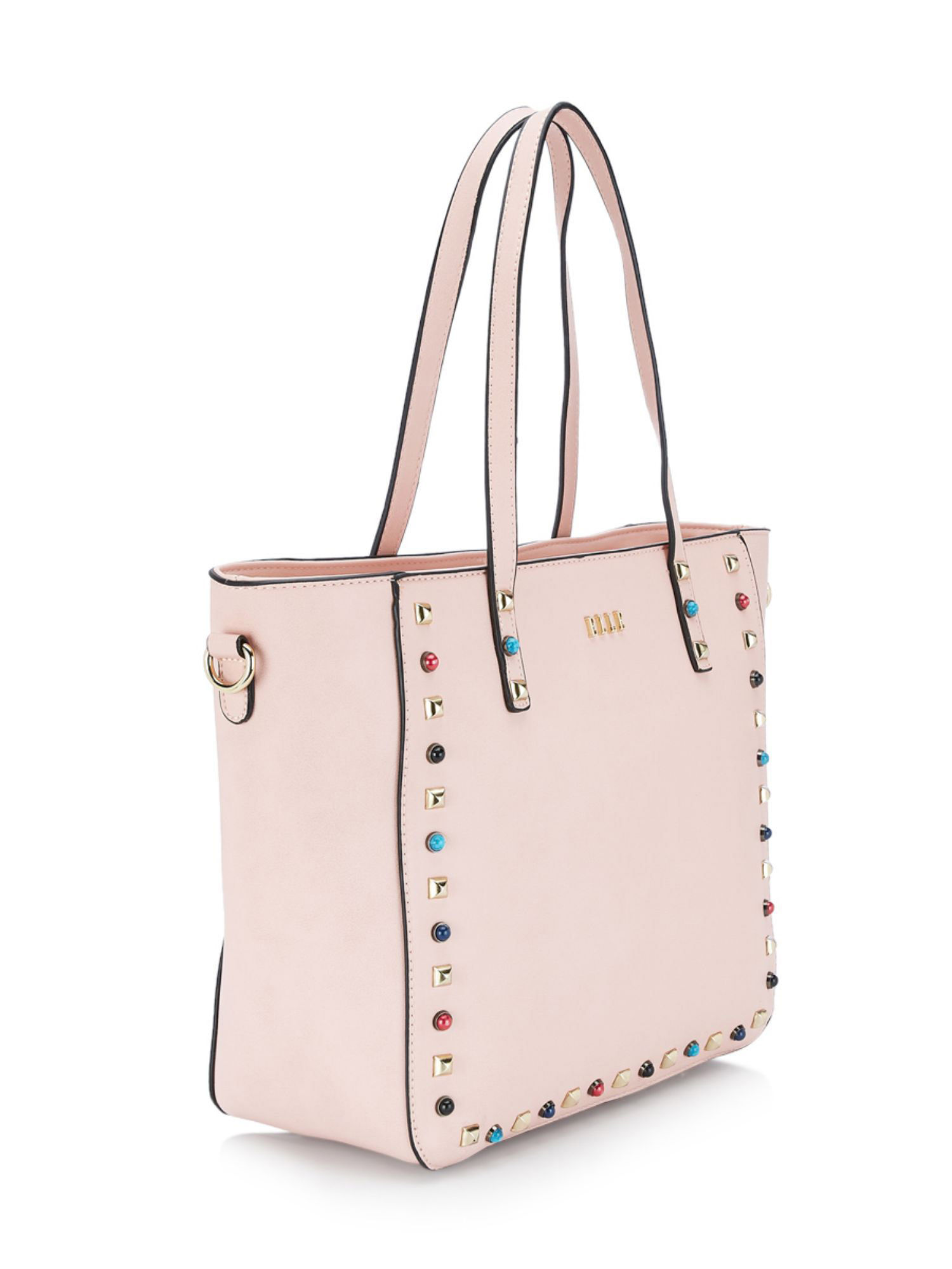 ELLE Pink Solid Tote Bag: Buy ELLE Pink Solid Tote Bag Online at Best ...