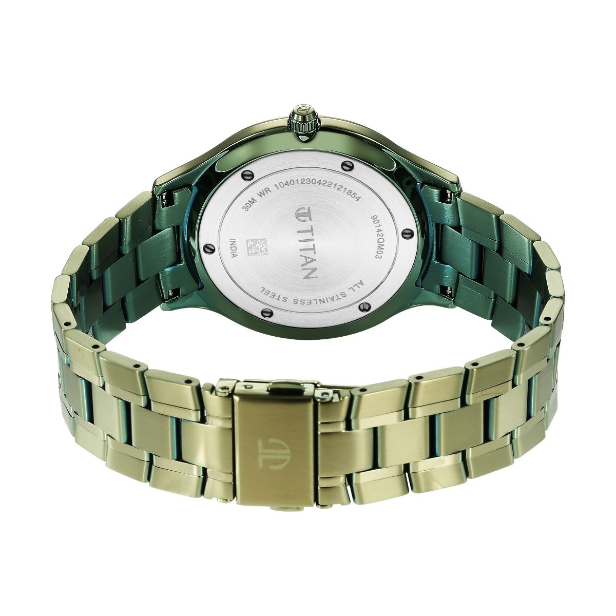 Buy Titan Classique Slim Ii 90142Qm03 Green Dial Analog Watch For Men ...