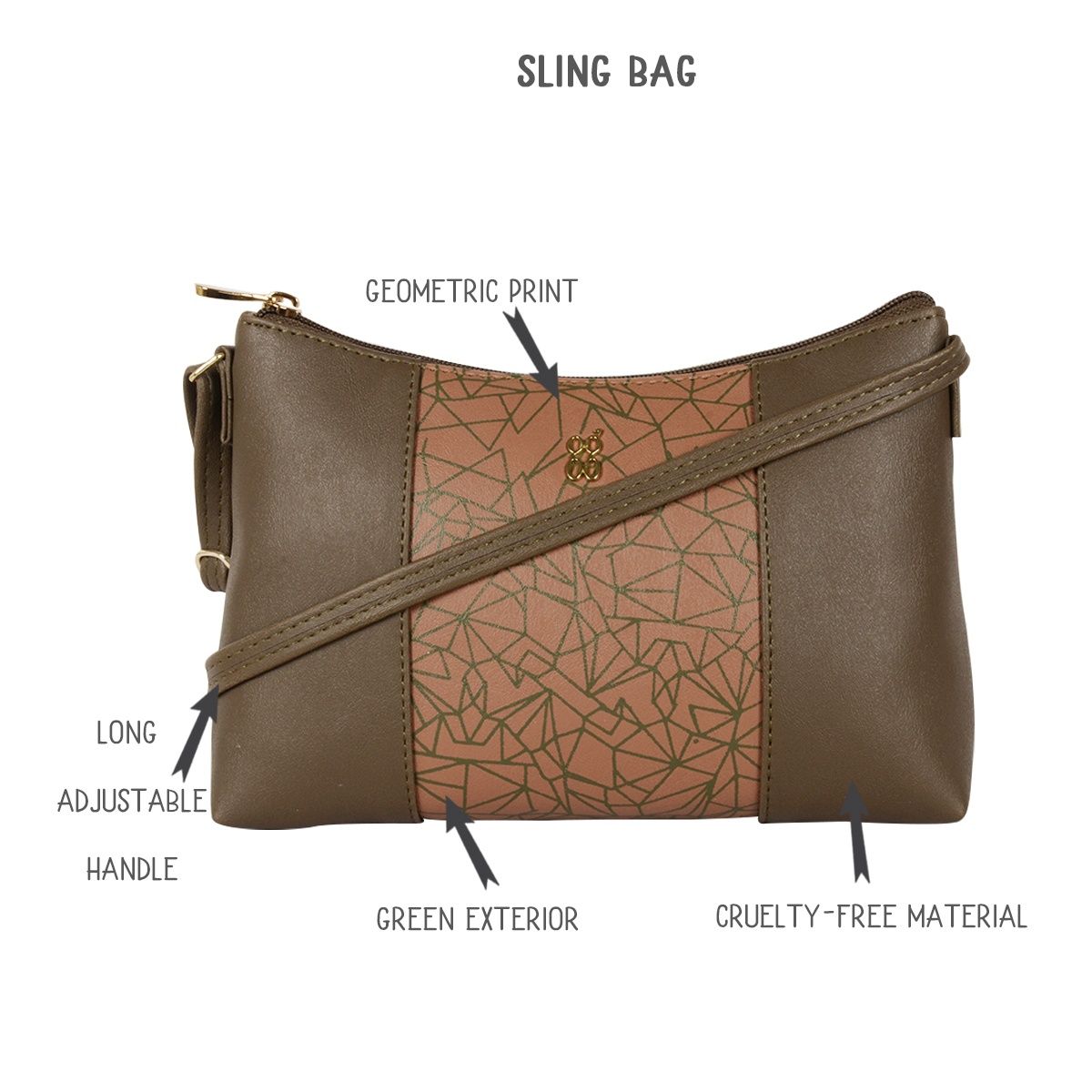 Buy Baggit Muncher Green XS Sling Bag Online