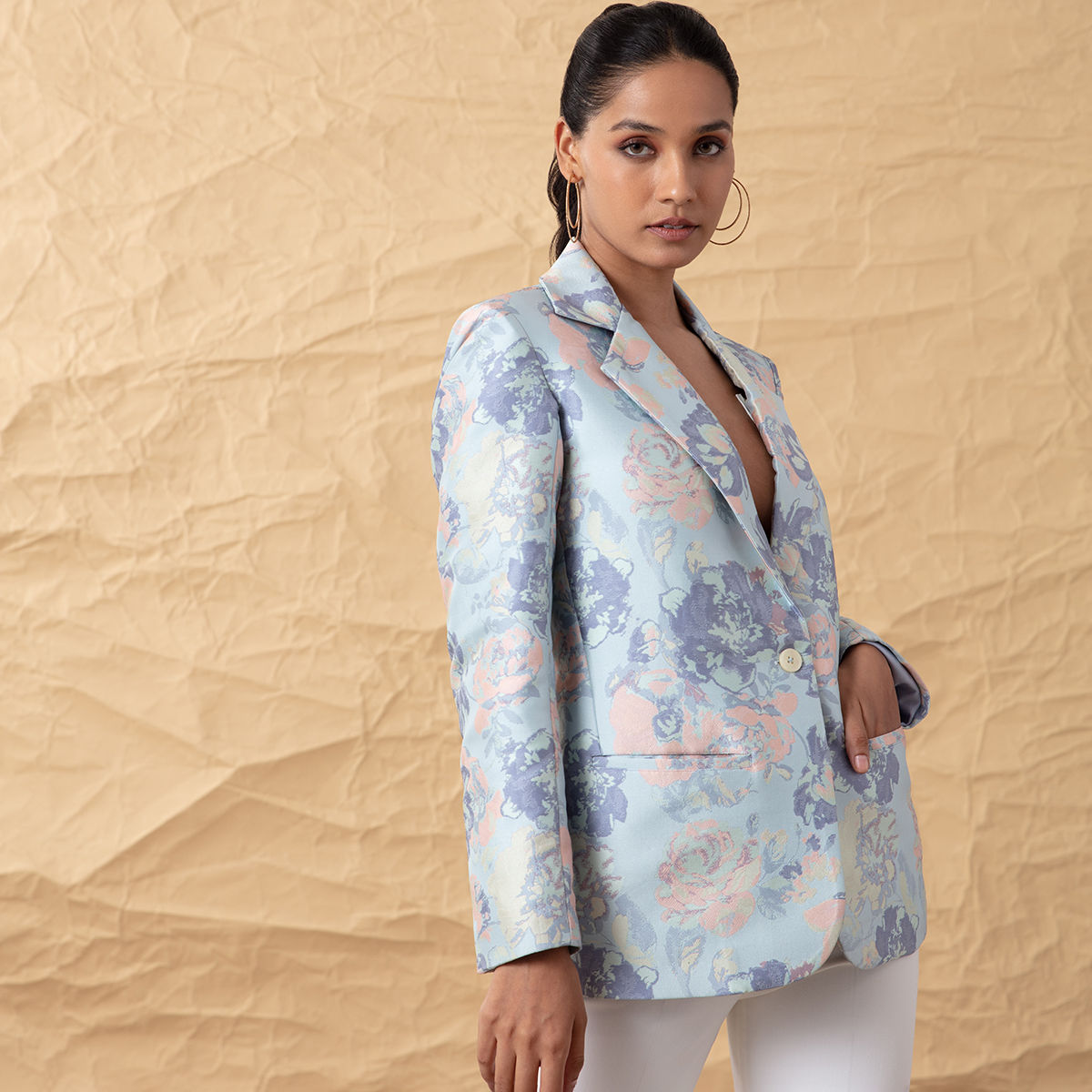 Buy RSVP By Nykaa Fashion Power Through Blazer - Blue Online