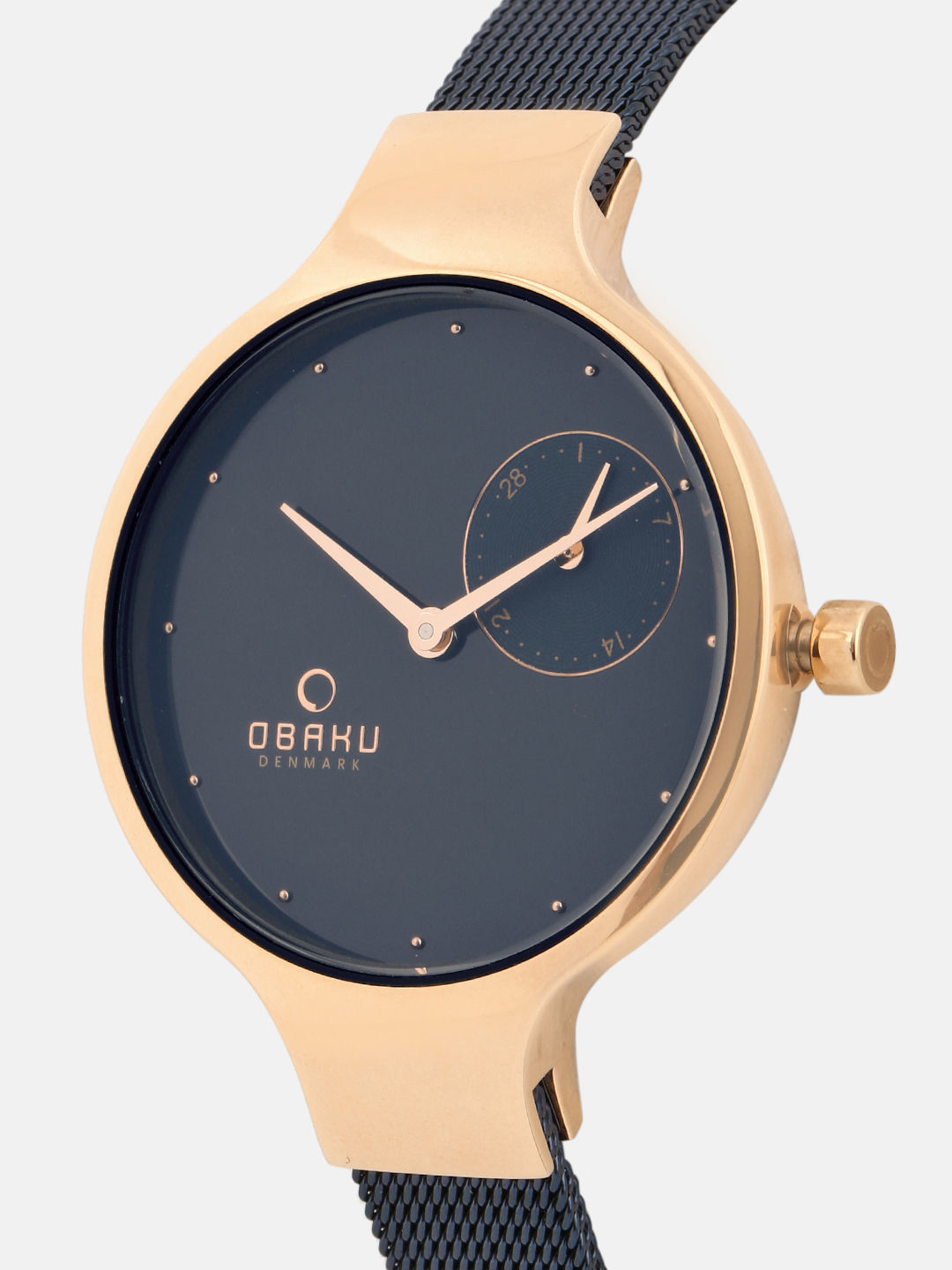 Buy Obaku Eng Ocean Blue Round Dial Women's Watch (V201LDVLML) Online
