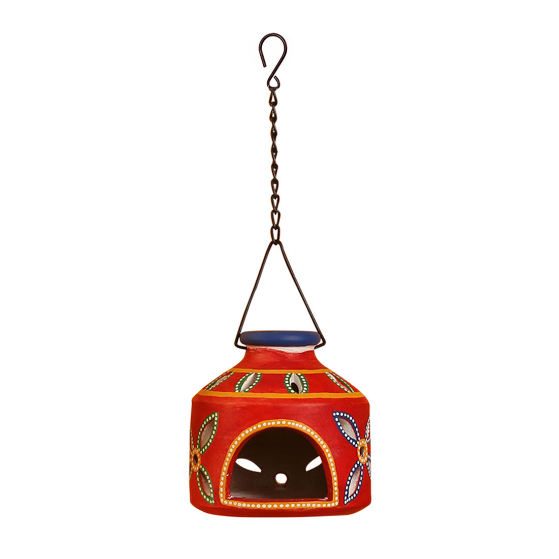 Buy ExclusiveLane The Glowing Matki' Terracotta Hanging Tea-Light ...