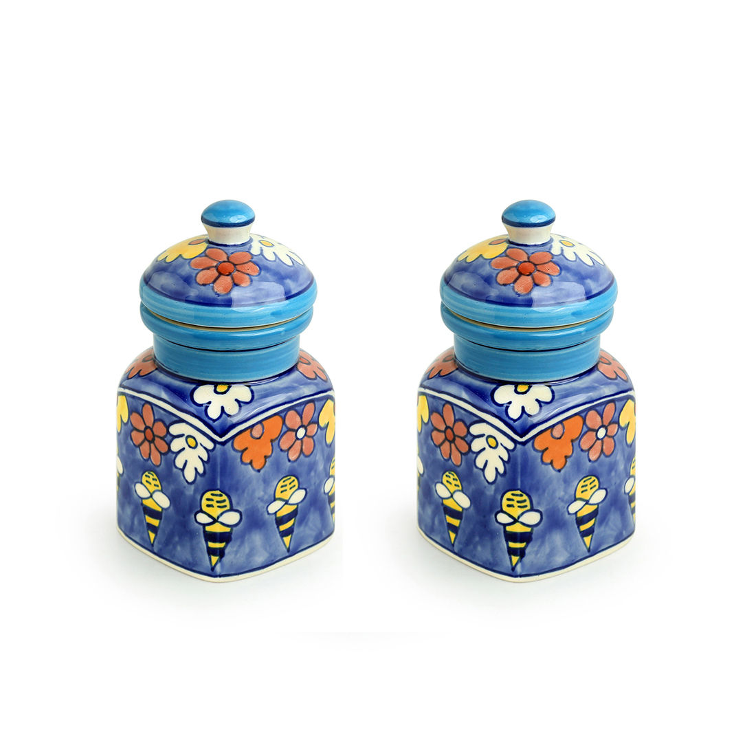 ExclusiveLane The Bee Collective Ceramic Storage Jars & Containers ...
