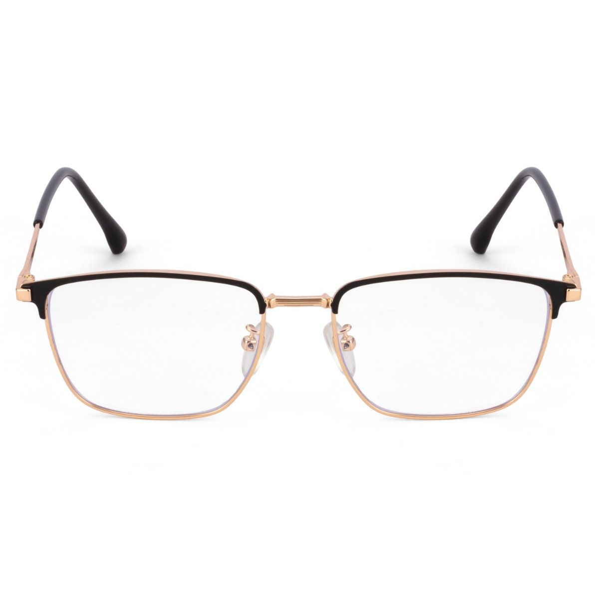 Buy ROYAL SON Square Black Gold Latest Spectacles Frames for Men Women ...