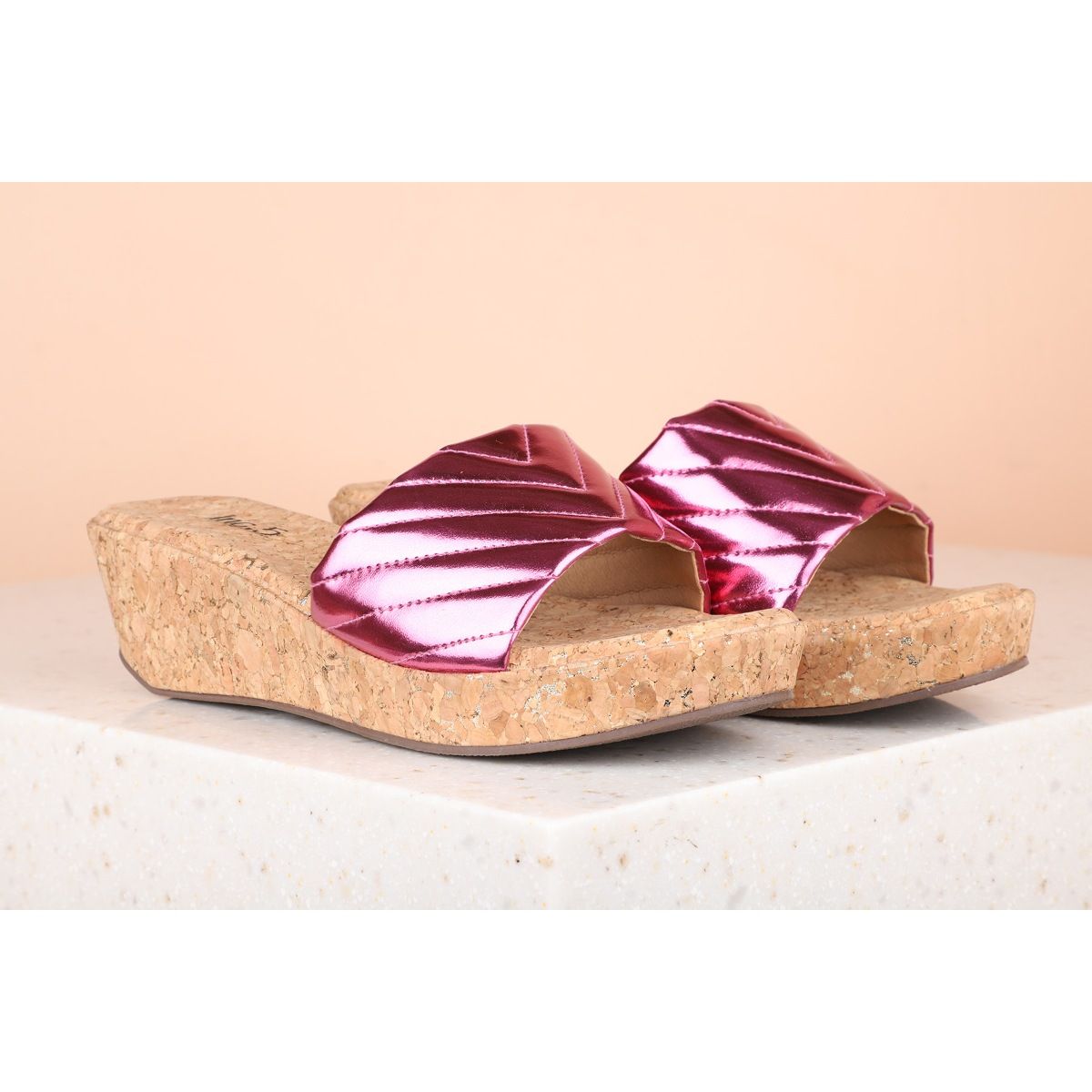 Inc.5 Solid Plain Pink Wedge: Buy Inc.5 Solid Plain Pink Wedge Online ...