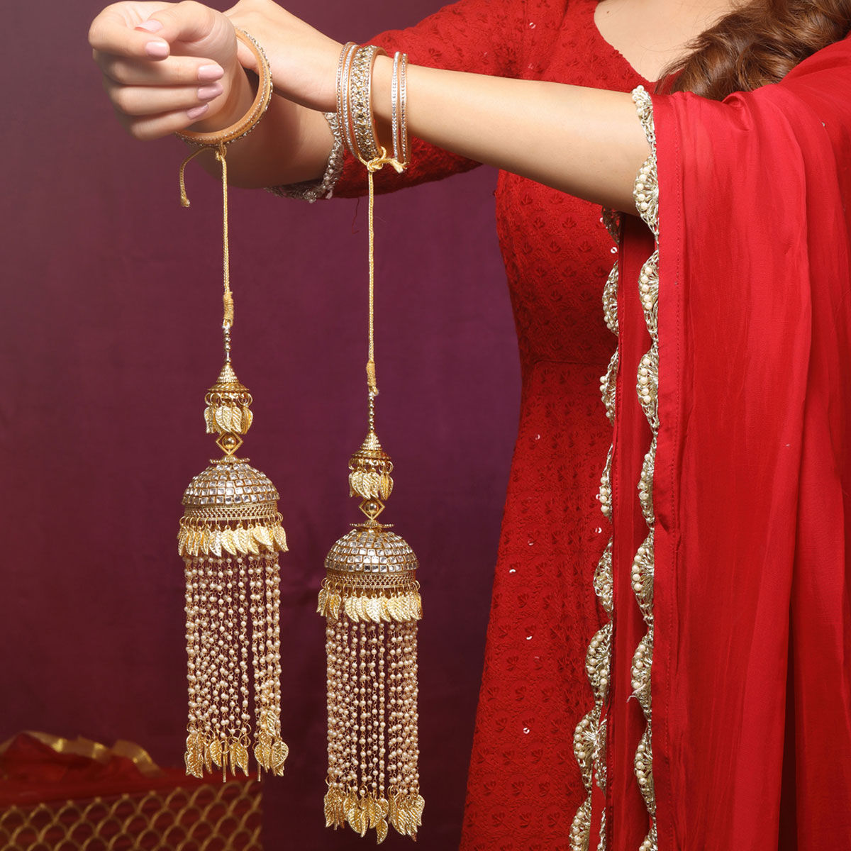 Buy VIRAASI Gold Plated Handcrafted Kaleera Online