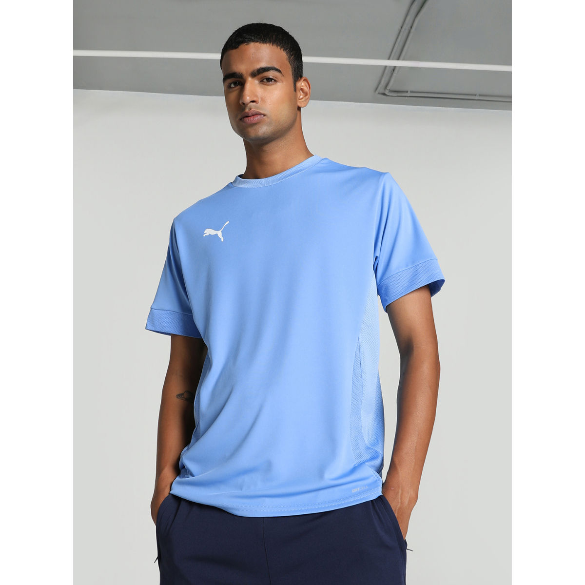 Buy Puma Team GOAL Matchday Mens Blue Jersey T-Shirt Online