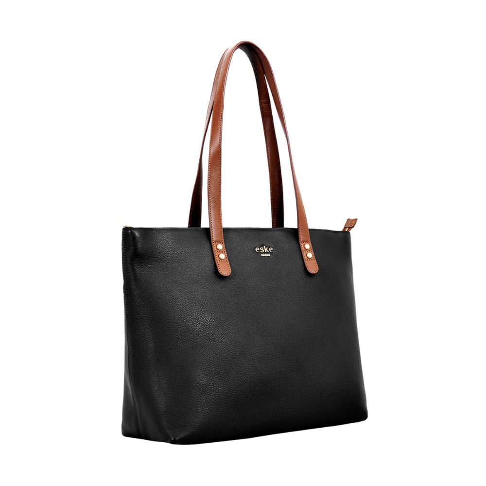 Buy Eske Vesta Leather Tote Bag,Black Online