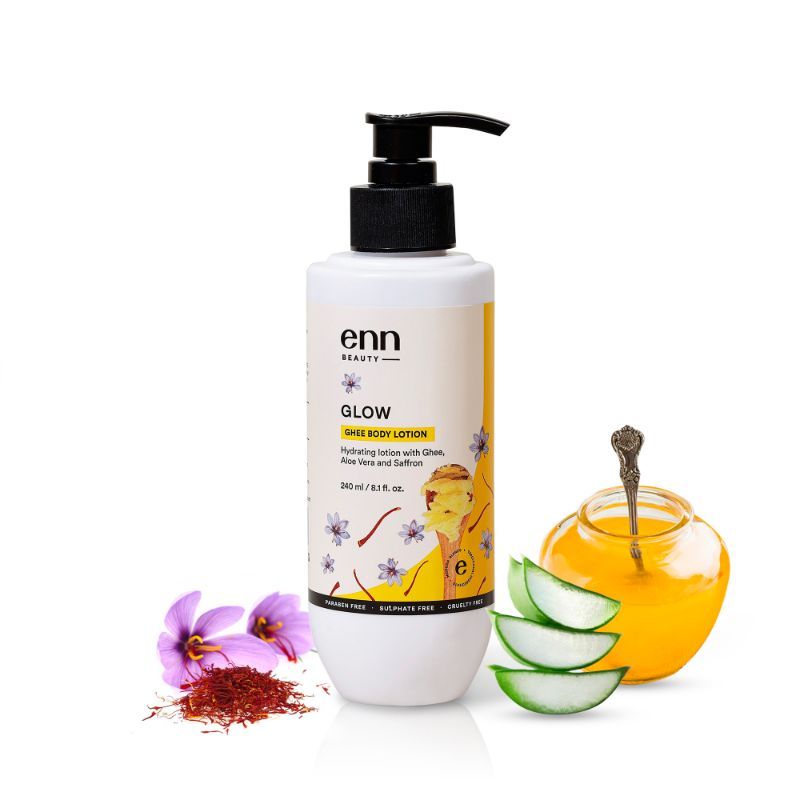 Buy ENN Hydrating Body Lotion Cream With Ghee, Aloe Vera & Saffron For ...