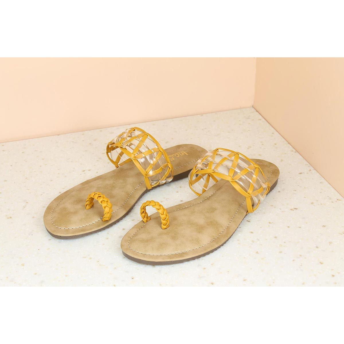 Inc.5 Textured Mustard Flats: Buy Inc.5 Textured Mustard Flats Online ...