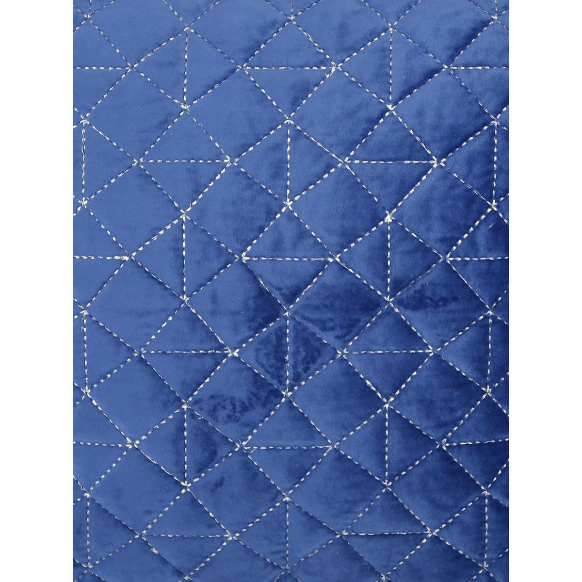 Buy eyda Super Soft Velvet Blue Color Set Of 2 Quilted Cushion Cover ...