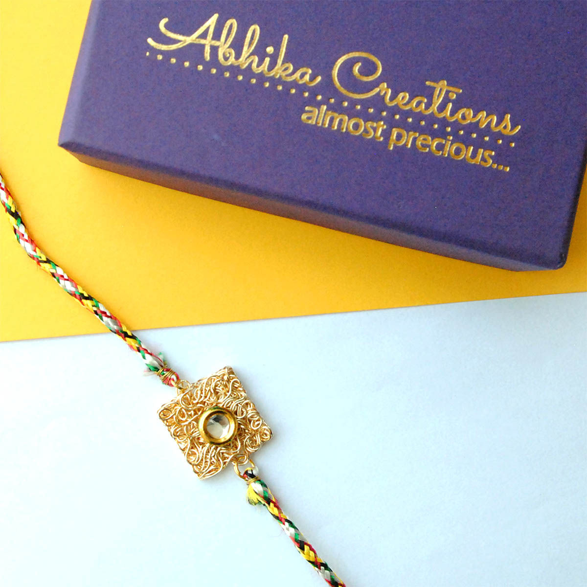 BeAbhika Square Mesh Rakhi: Buy BeAbhika Square Mesh Rakhi Online at ...