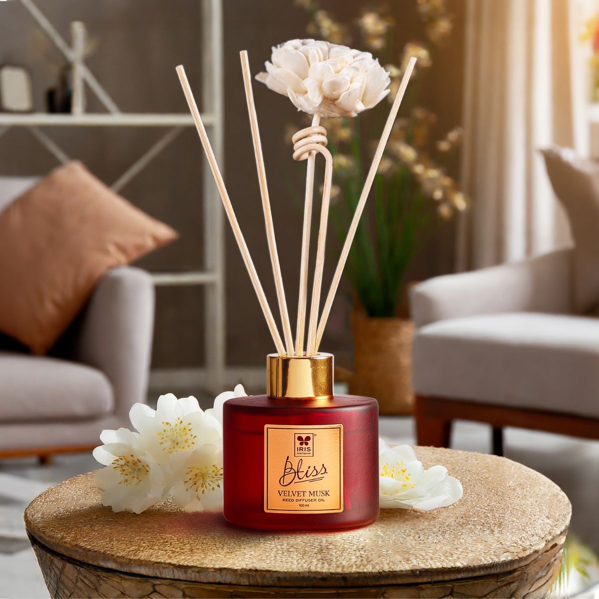 Buy Iris Bliss Reed Diffuser With 100ml Oil and Reed Stikcs Online