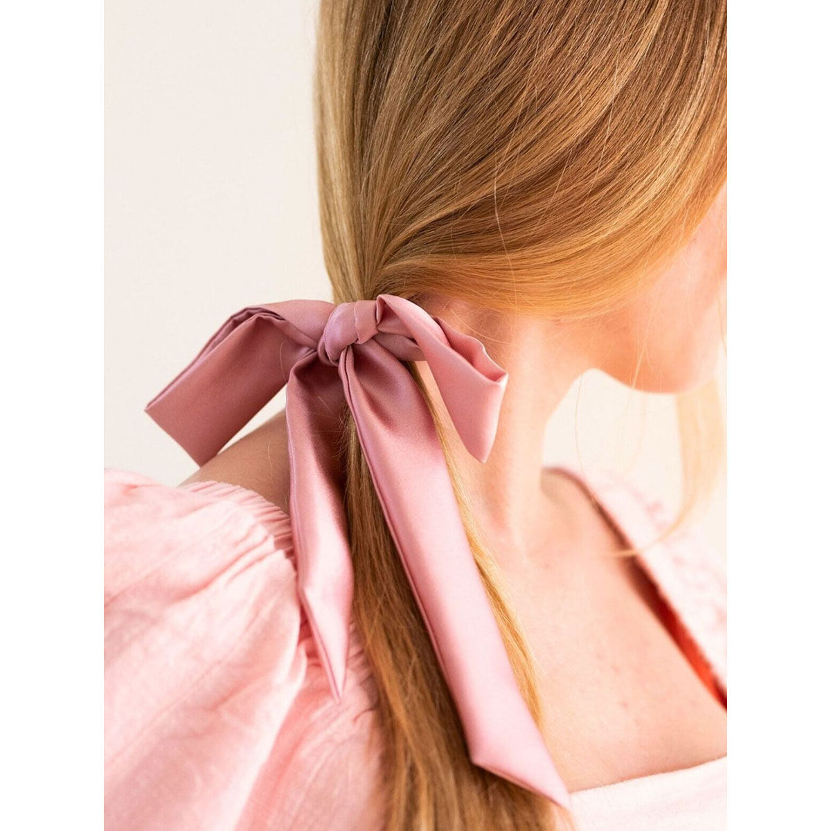 Buy Mueras Satin Silk Hair Ribbon Dark Pink Online
