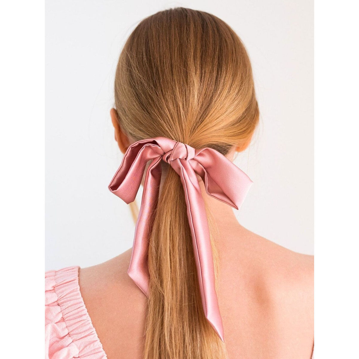 Buy Mueras Satin Silk Hair Ribbon Dark Pink Online