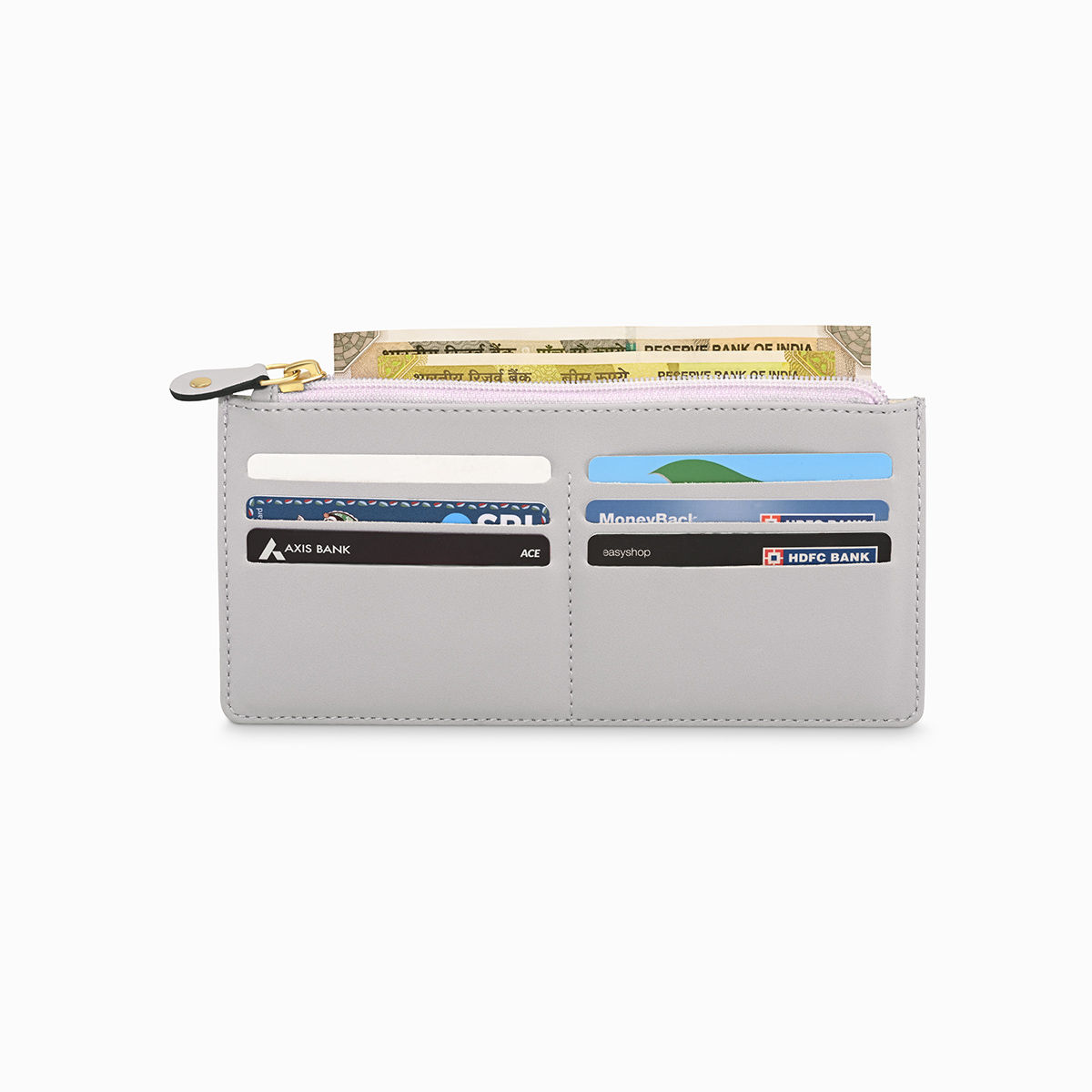 Buy Fastrack Quilted Grey Wallet for Women Online