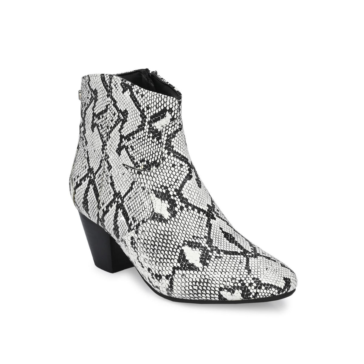 Delize Womens White Snake Print Ankle Boots: Buy Delize Womens White ...