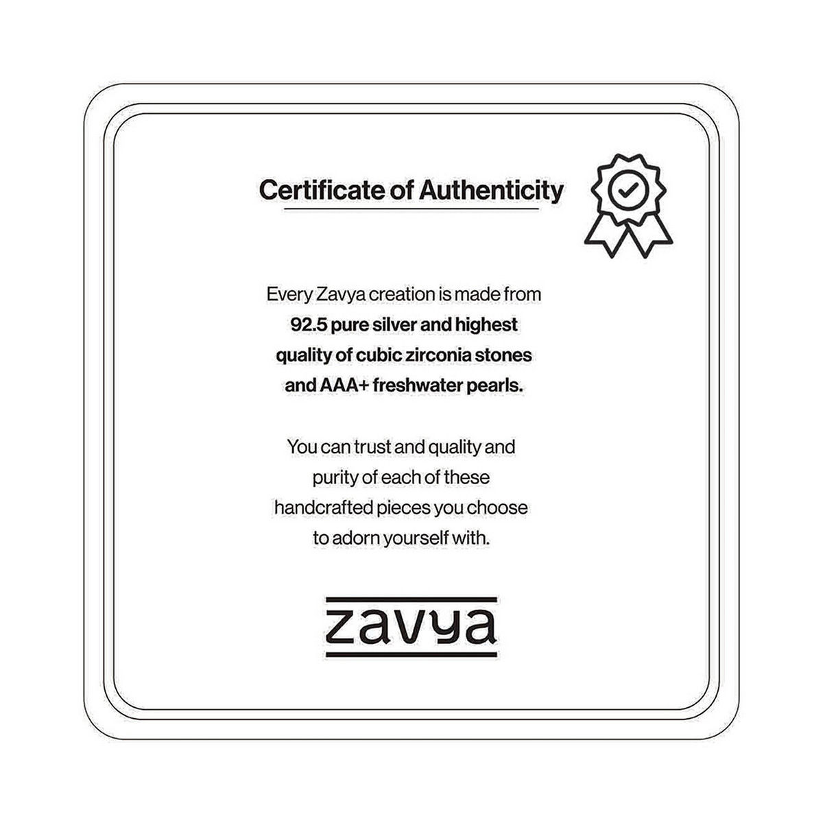 Buy Zavya Solitaire 925 Sterling Silver Jewellery Set Combo Online