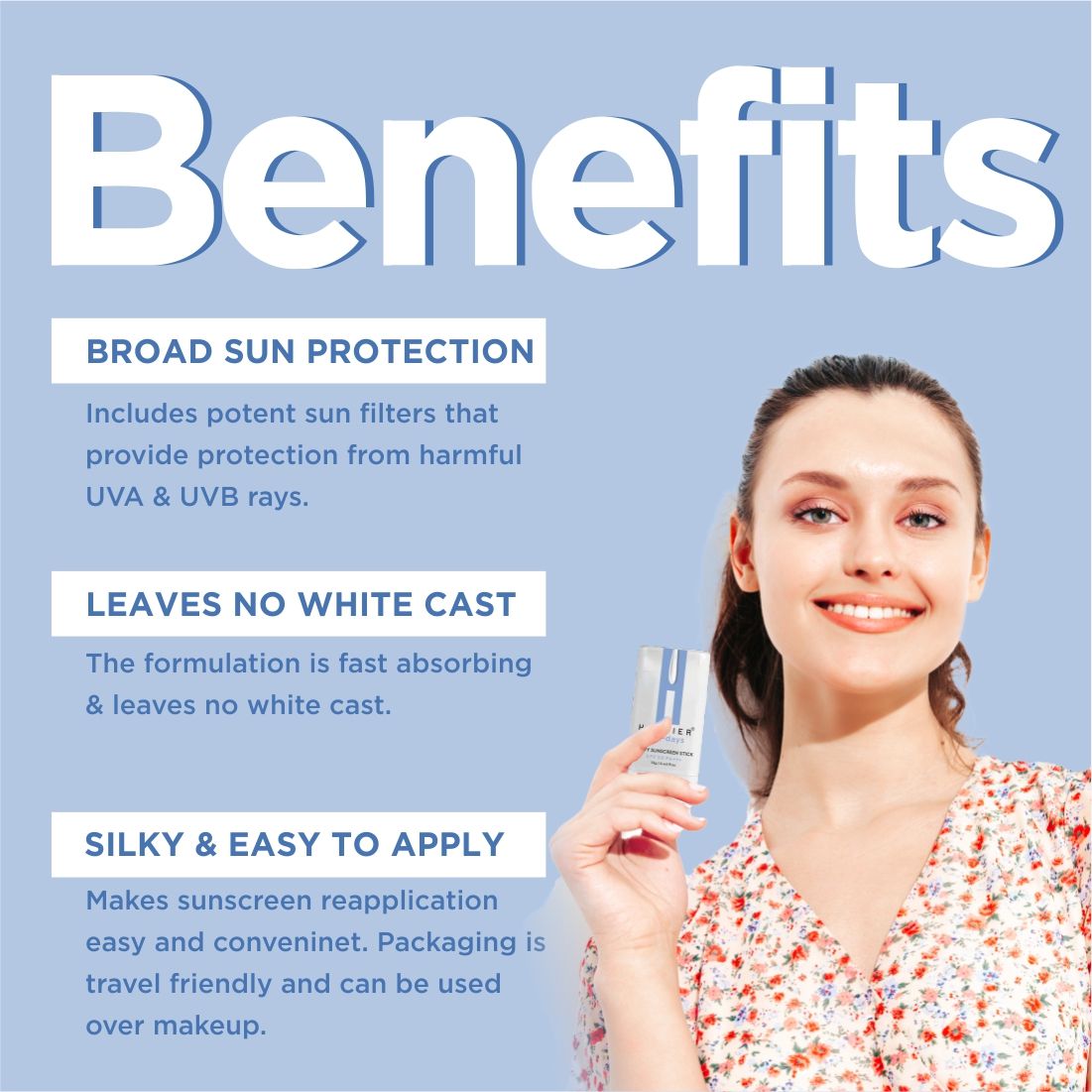 Happier Sunstick Sun-Days Sunscreen Stick SPF 50 PA+++(13g): Buy ...