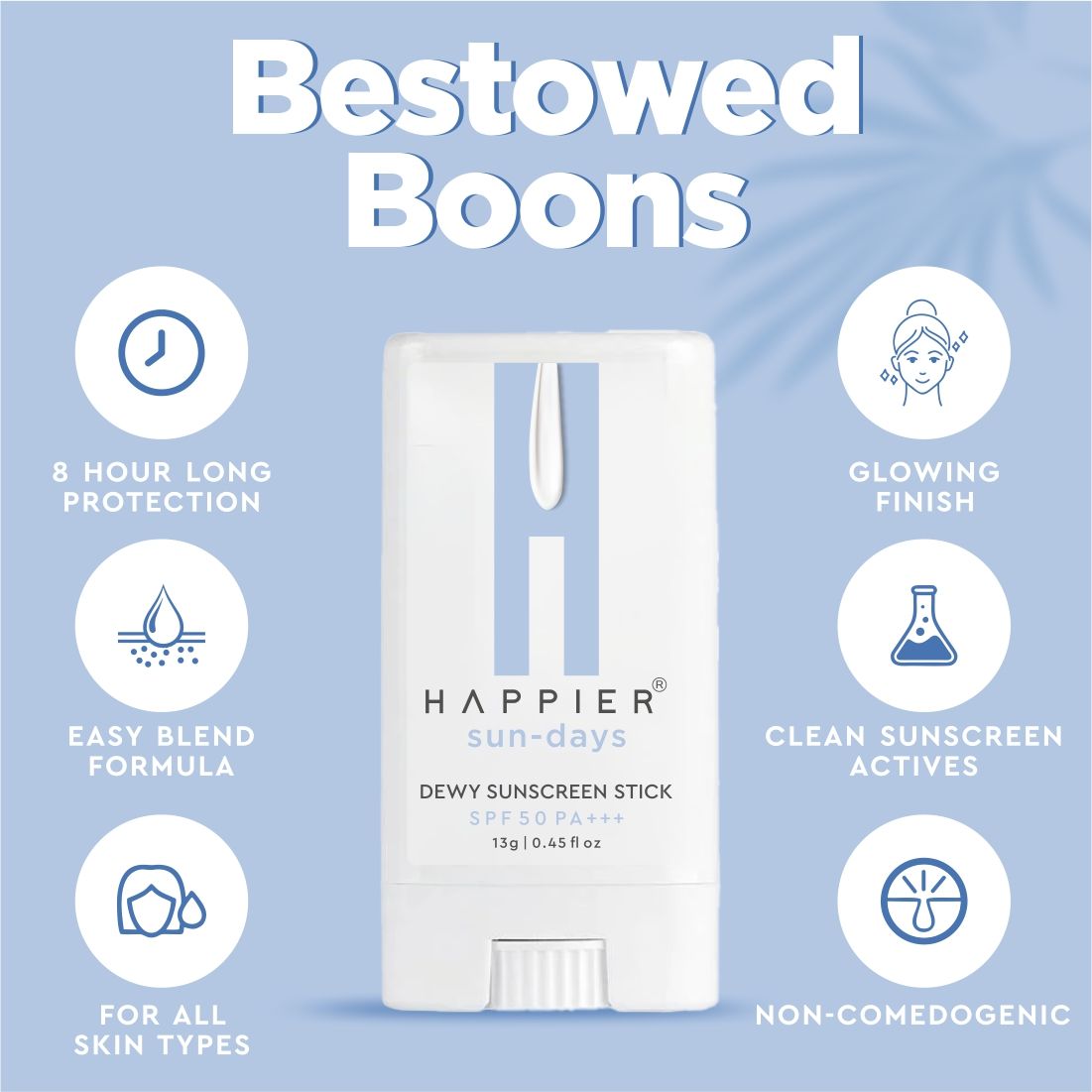 Happier Sunstick Sun-Days Sunscreen Stick SPF 50 PA+++(13g): Buy ...