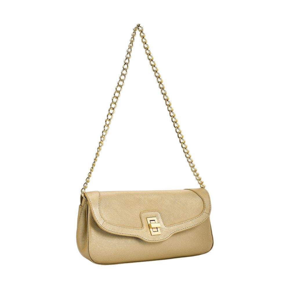 Buy Eske Elsa Clutch Leather Shoulder Bag,Gold Online