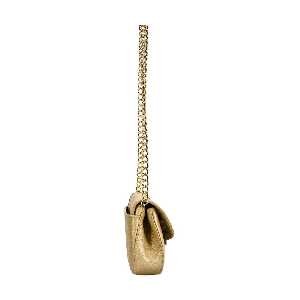 Buy Eske Elsa Clutch Leather Shoulder Bag,Gold Online