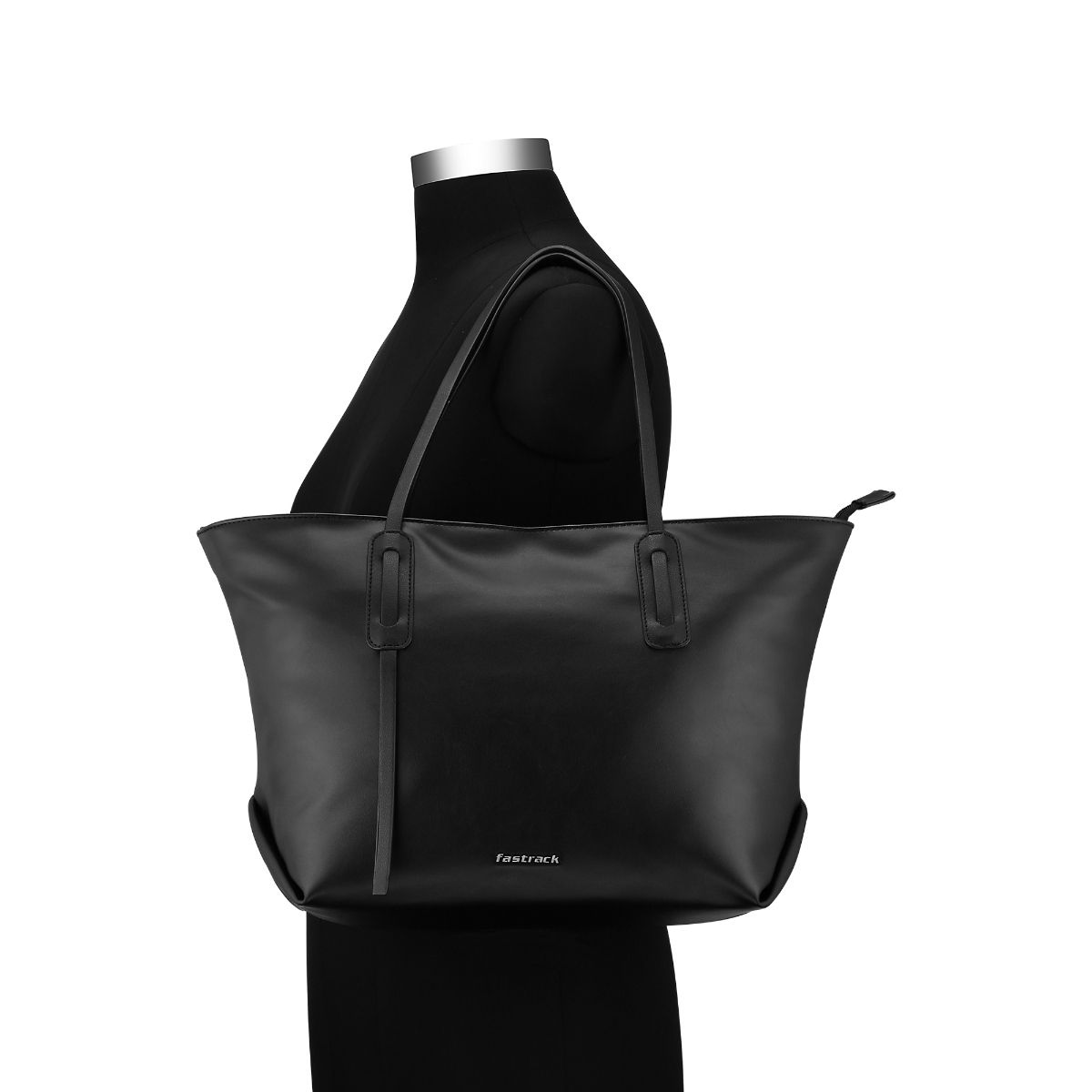 Buy Fastrack Ivory Black Spacious Tote Bag for Women Online