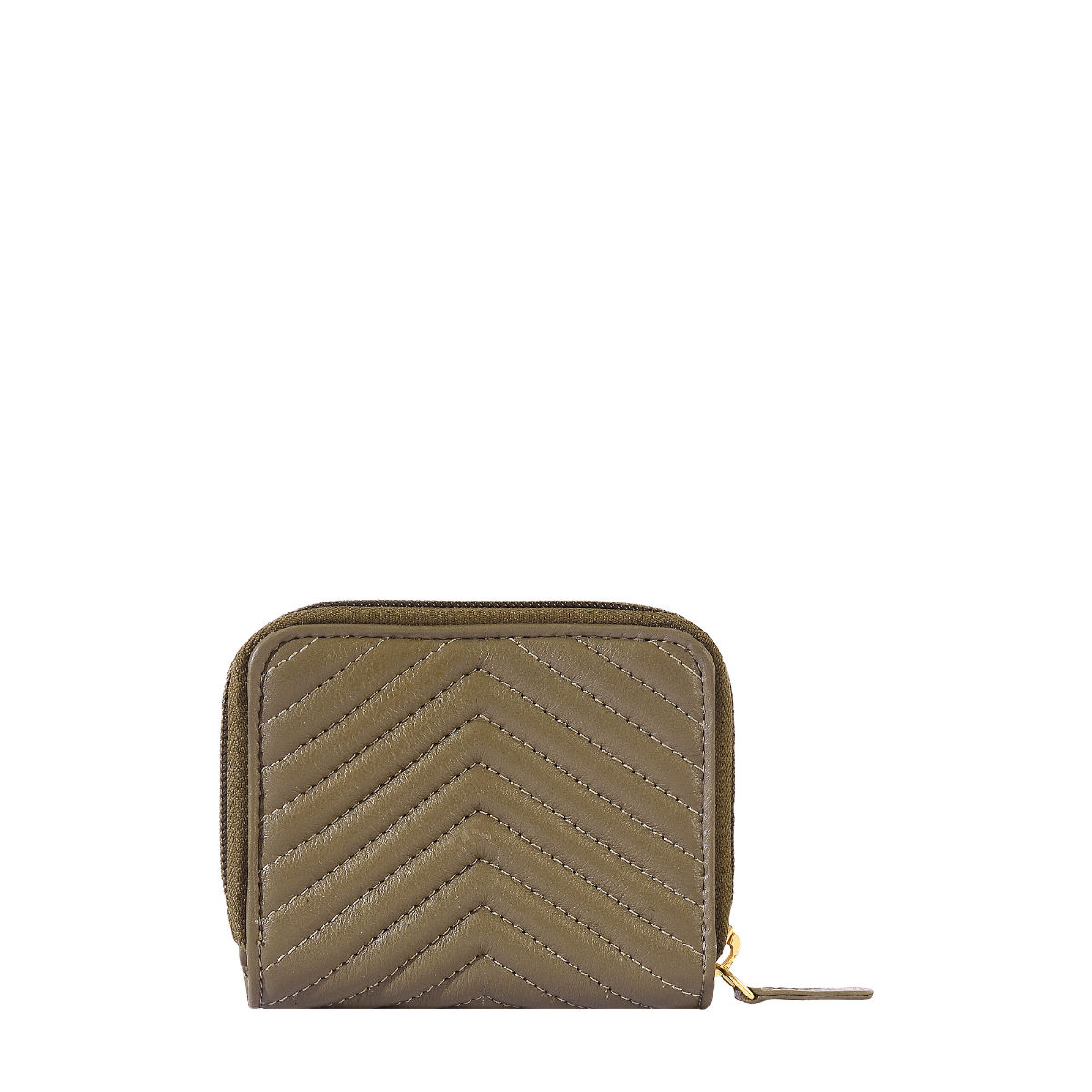 Buy Eske Light Taupe Solid Three Fold Wallet For Women Online