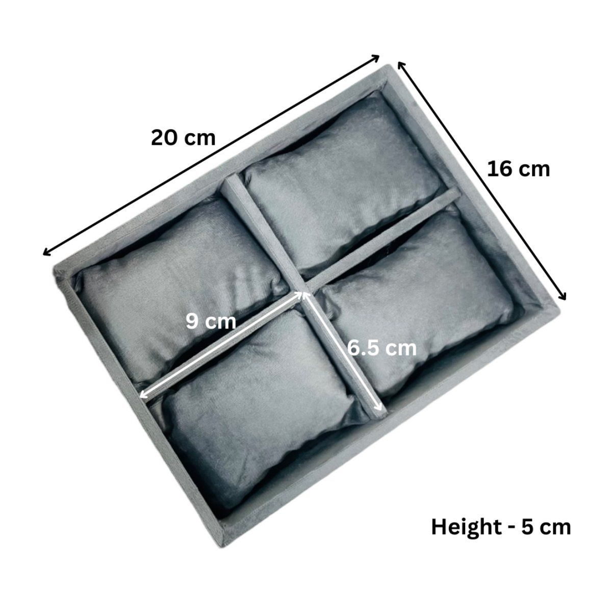 La Trove Luxury Velvet 4 Slot Watch Tray (20X16X5 Cm): Buy La Trove ...