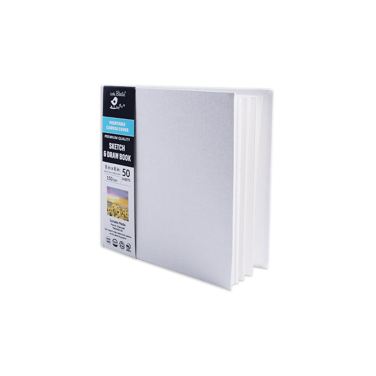 Buy Little Birdie Paintable Canvas Hard Sketch And Drawing Landscape ...