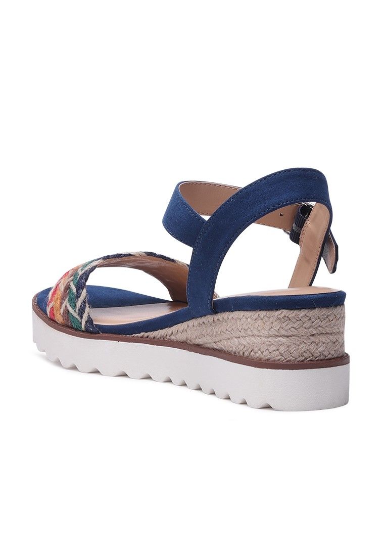 Buy London Rag Women Navy Wedge Sandals Online