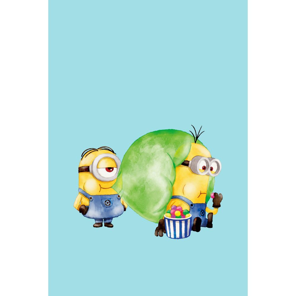 Spaces Universal Water Colour Minions Blue Kids Cotton 180 Tc 1 Single ...