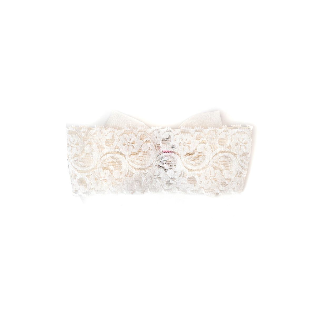 Choko Kids Adjustable Lace Bow Hairband with Pearls and Silver Crystals ...