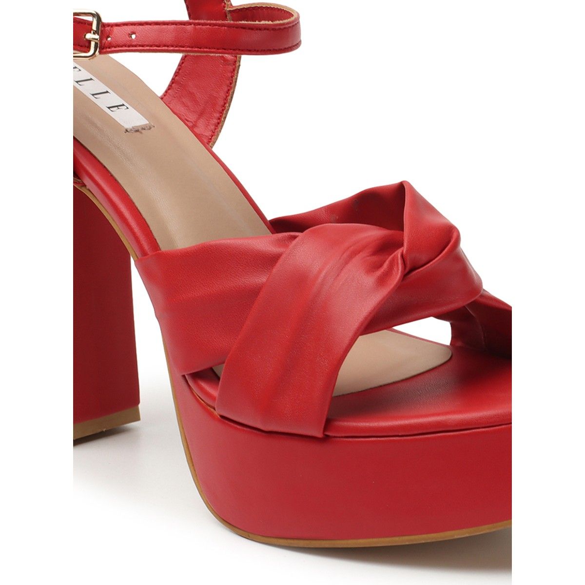 Buy ELLE Red Solid Women Sandals Online