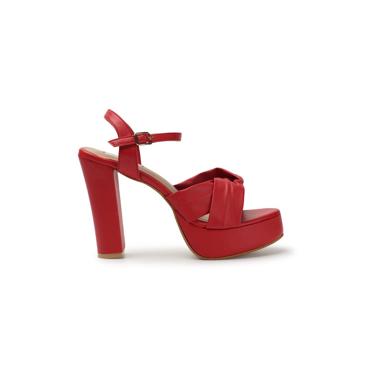 ELLE Red Solid Women Sandals: Buy ELLE Red Solid Women Sandals Online ...
