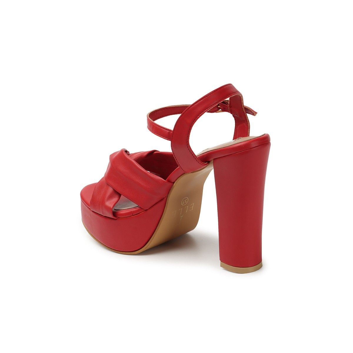 Buy ELLE Red Solid Women Sandals Online