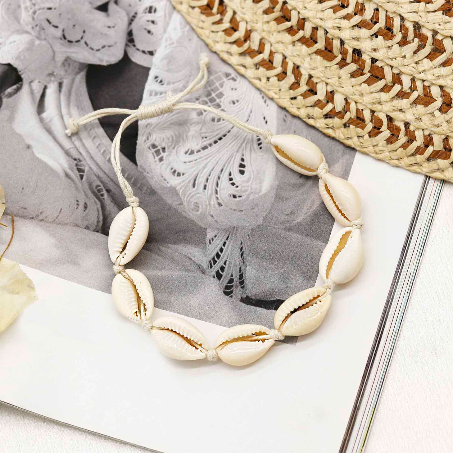 Joker & Witch Delia White Shell Bracelet/anklet For Women: Buy Joker & Witch Delia White Shell ...