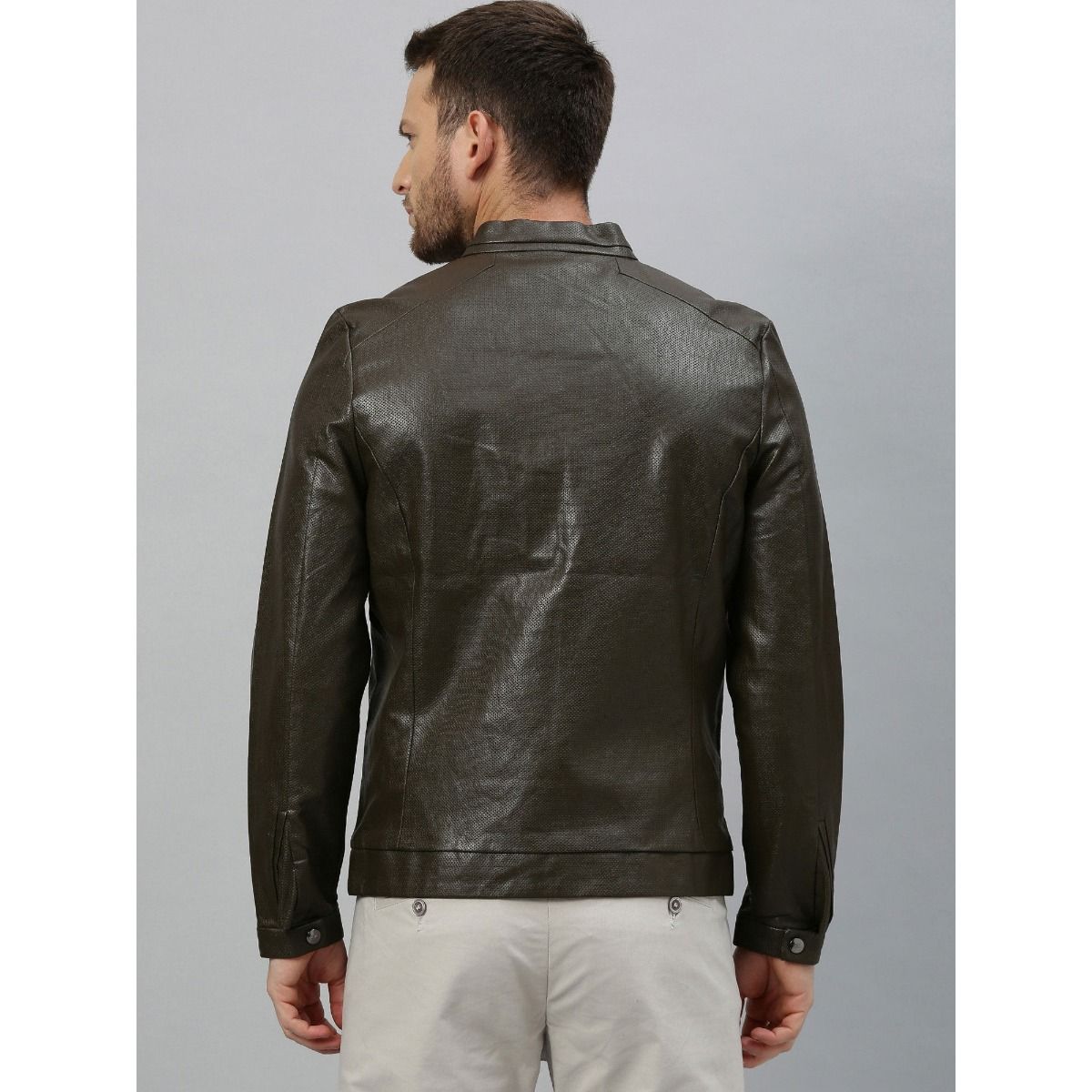 Buy Rare Rabbit Olive Quat Solid Jacket Online