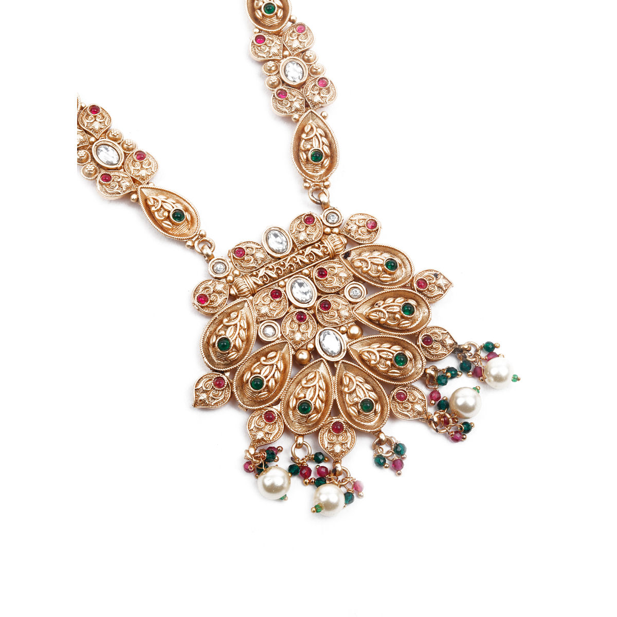 Buy Odette Exquisitely Crafted Gold Necklace (Set of 2) Online