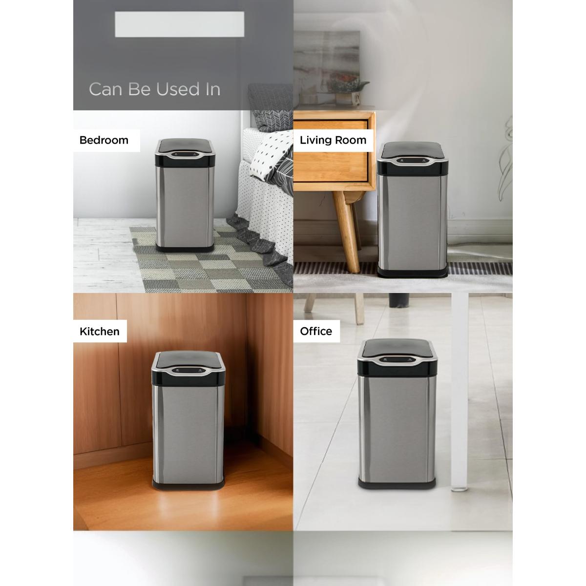 Buy UMAI Automatic Sensor Dustbin 12L, Silver Online