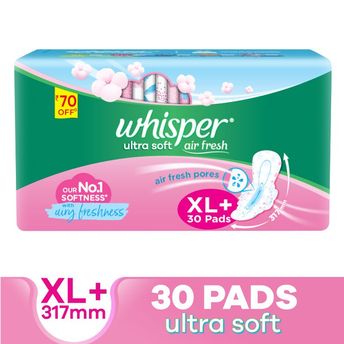 Whisper Ultra Soft Thin XL+ Sanitary Pads-Irritation free, our #1 ...