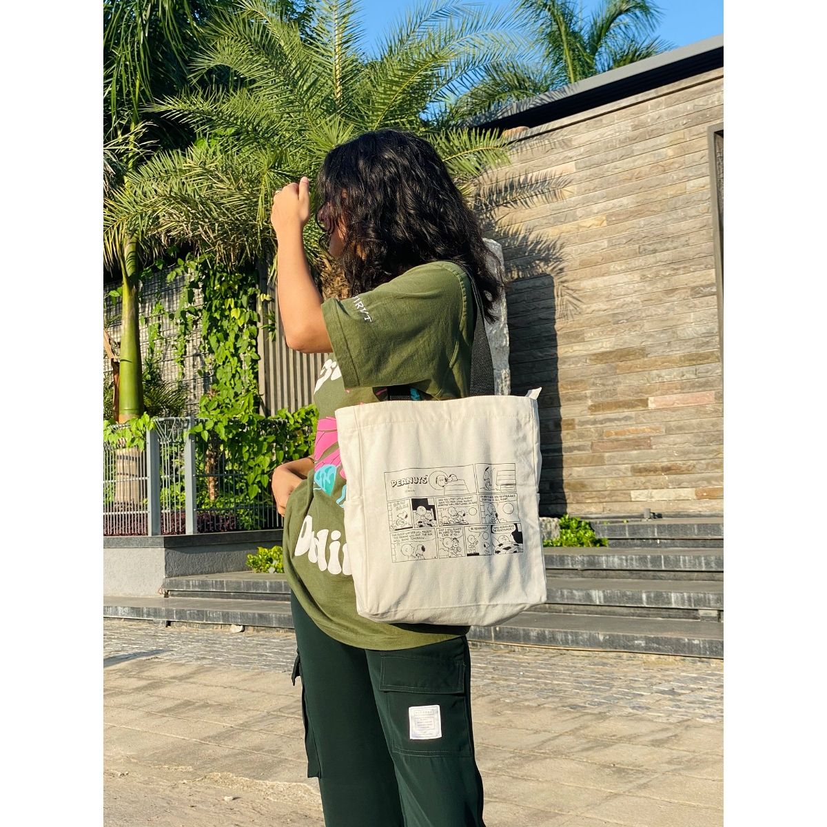 Buy EcoRight Zipper Tote Bag - Comic Strip - Natural Online