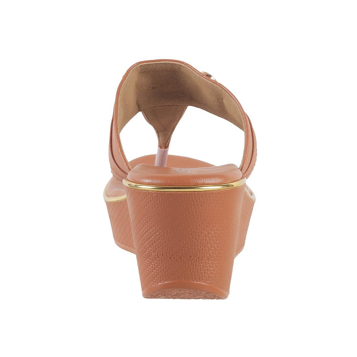 Buy Metro Women Casual Synthetic Tan Wedges Online