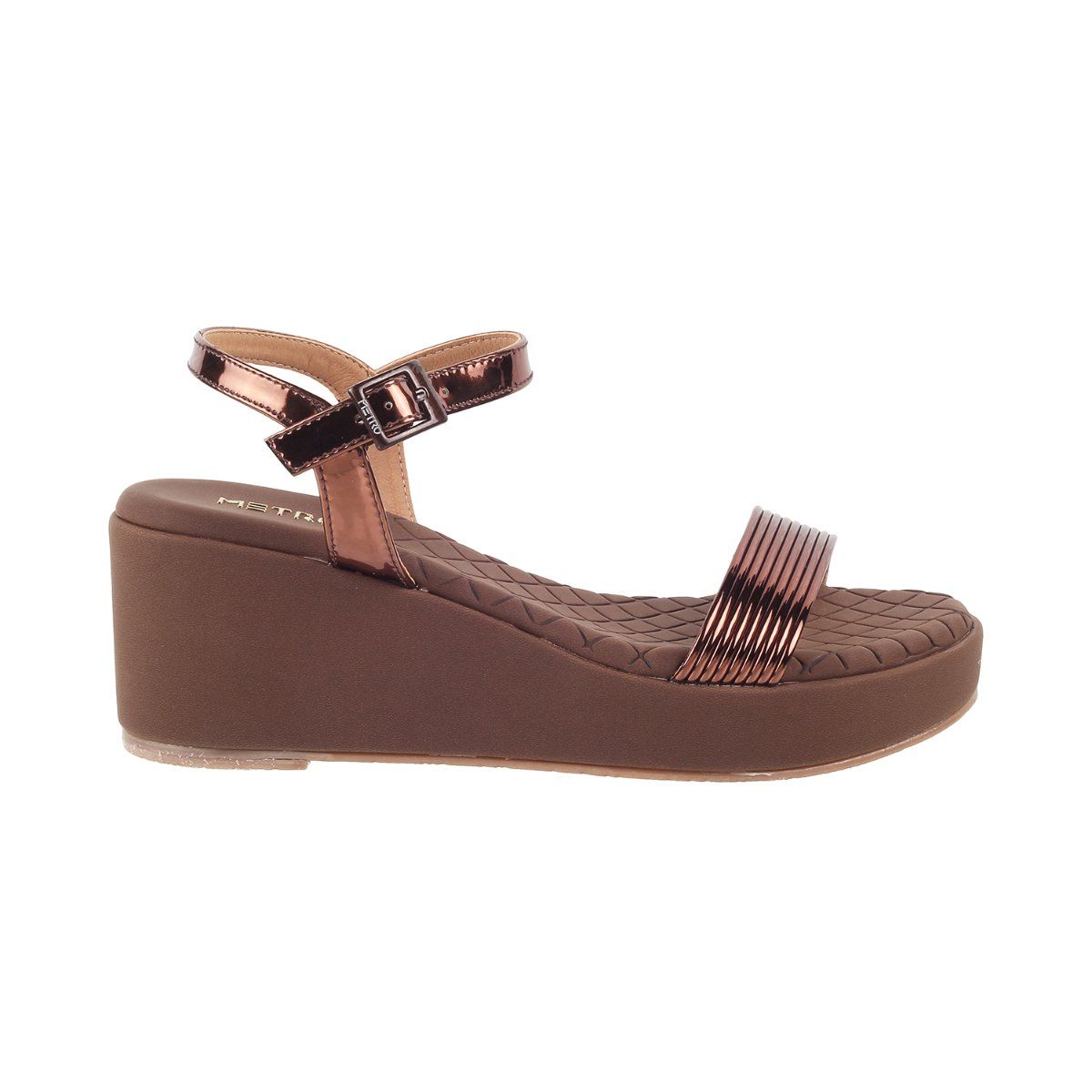 Metro Women Casual Synthetic Bronze Sandals: Buy Metro Women Casual ...