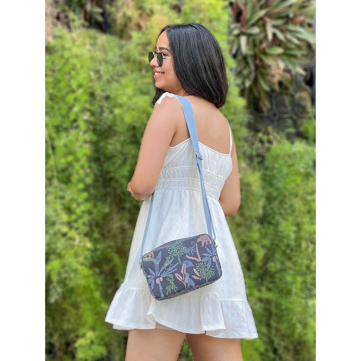 Buy EcoRight Palm Trees Crossbody Box Sling Bag Online