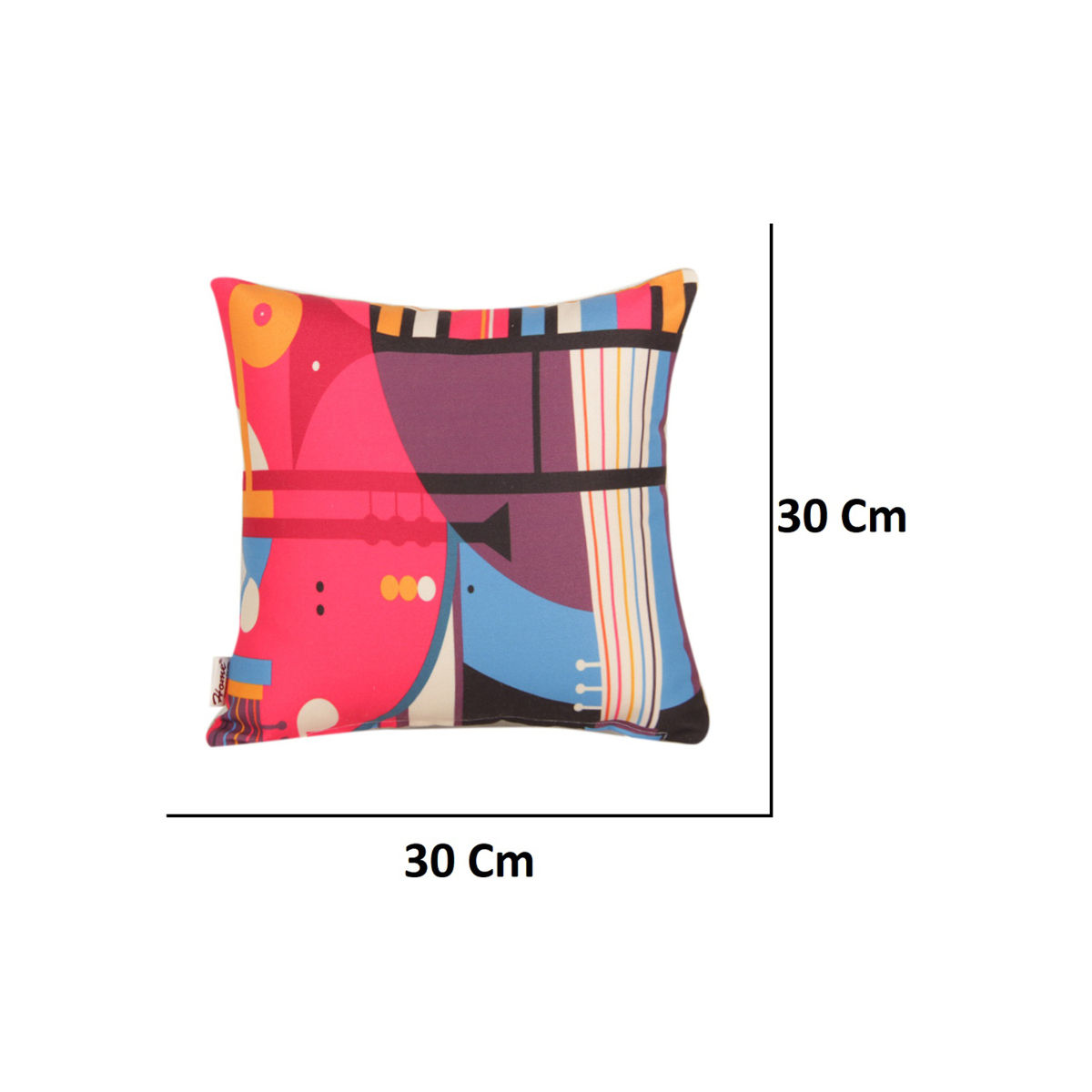 Buy Sivya by Home Pink & Purple Geometric Square Small Cushion Cover ...