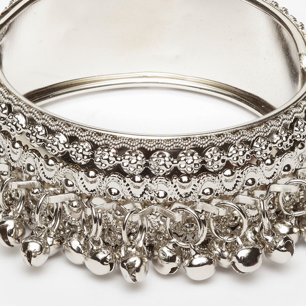 Buy Moedbuille Handcrafted Ghungroo Studded Filigree Work Tribal Design ...